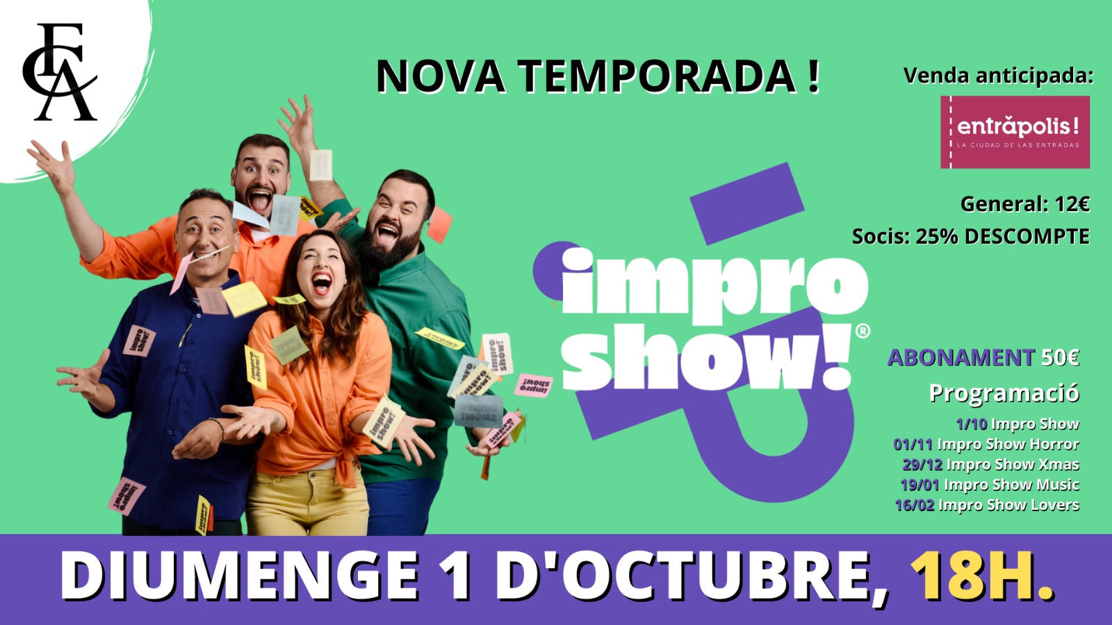 Impro Show l'art de crear sobre la marxa - Foment Molins Cultural